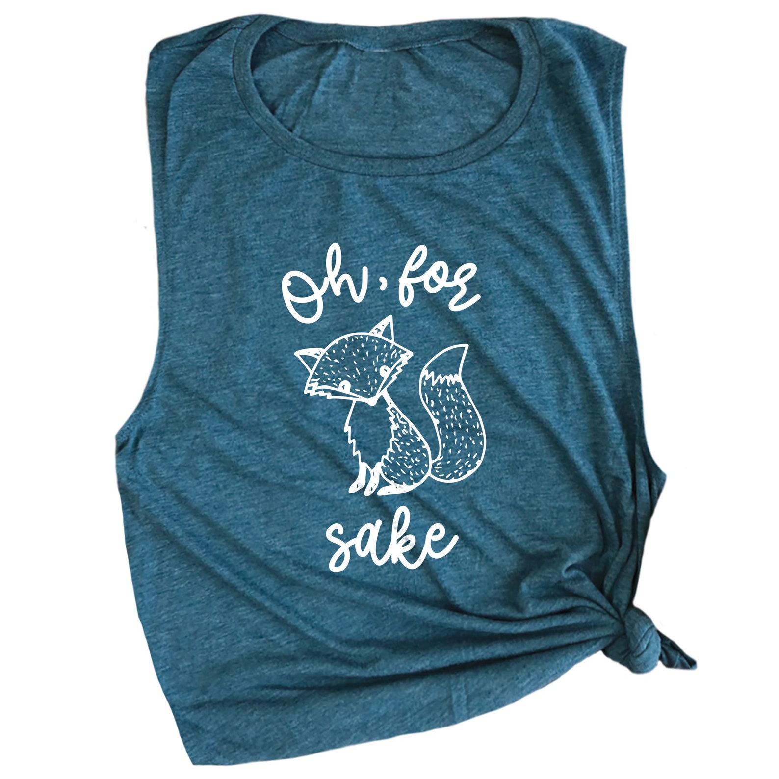 Cute Fox Tank Top Oh for Fox Sake Muscle Tank Funny Workout - Etsy