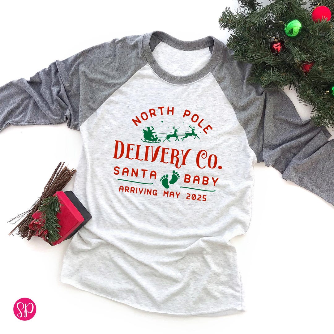 North Pole Baby Holiday Reveal Shirt: Christmas Baby on the Way ...