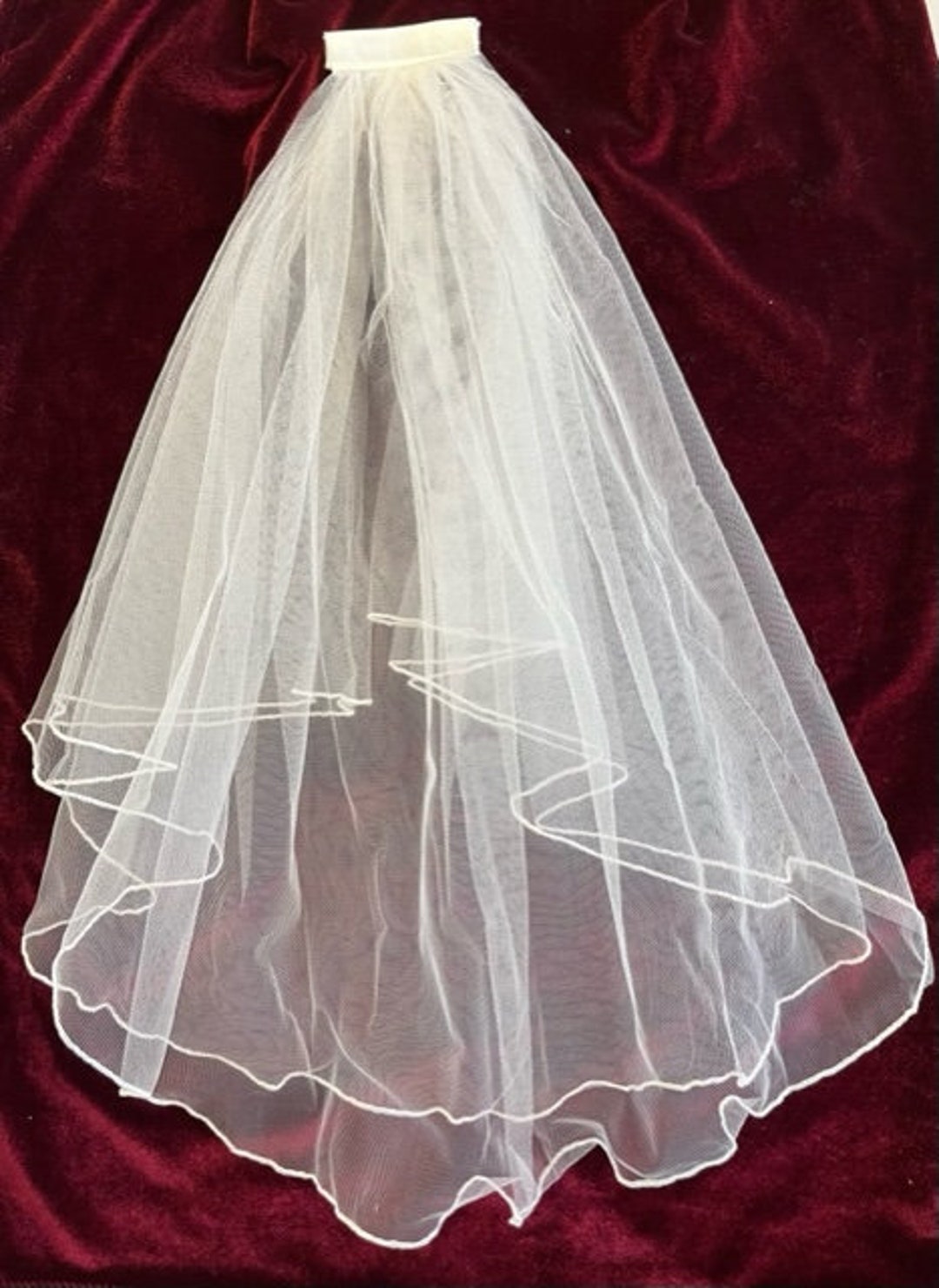 Circle Cut Pale Ivory Short Bridal Veil - Etsy