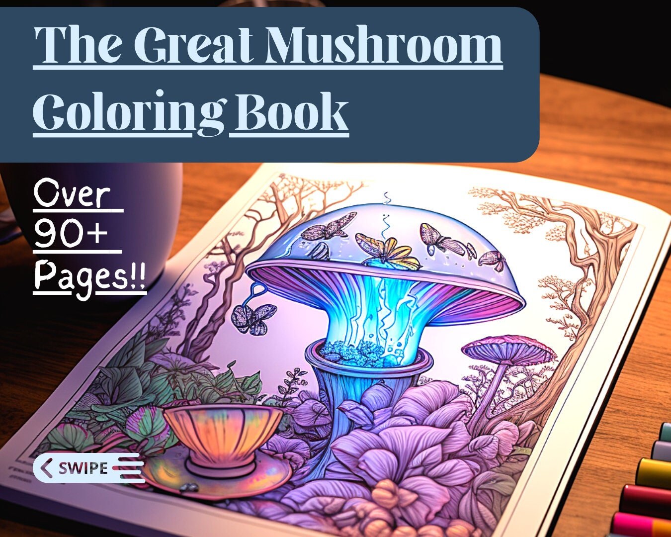 Over 90 Mushroom Coloring Pages Printable Adult Coloring Pages Fantasy ...