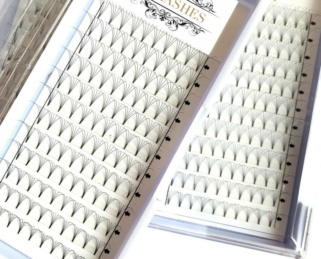 Pre Made Fan Eyelash Extensions 2D,3D,4D,5D ,6D Short Stem Promade Fans ...
