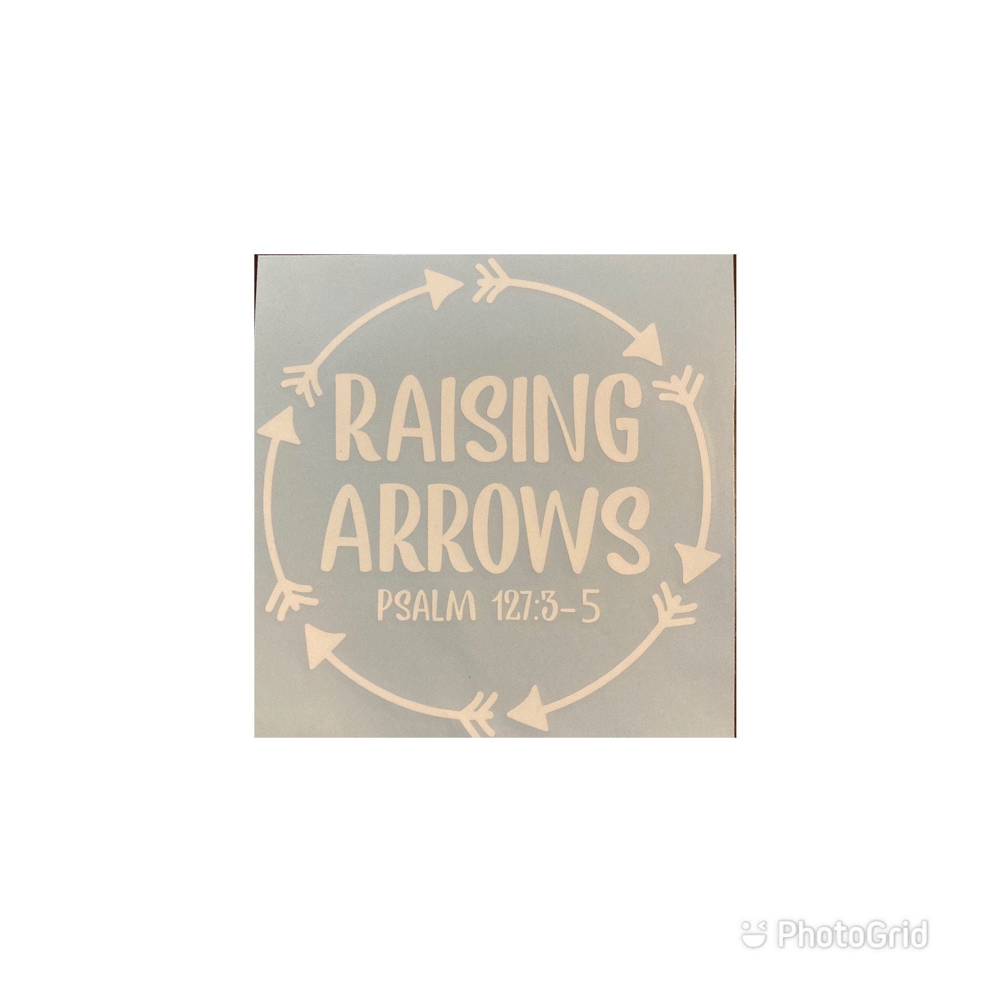 Raising Arrows Decal Psalm 127 Christian Car Decal for - Etsy