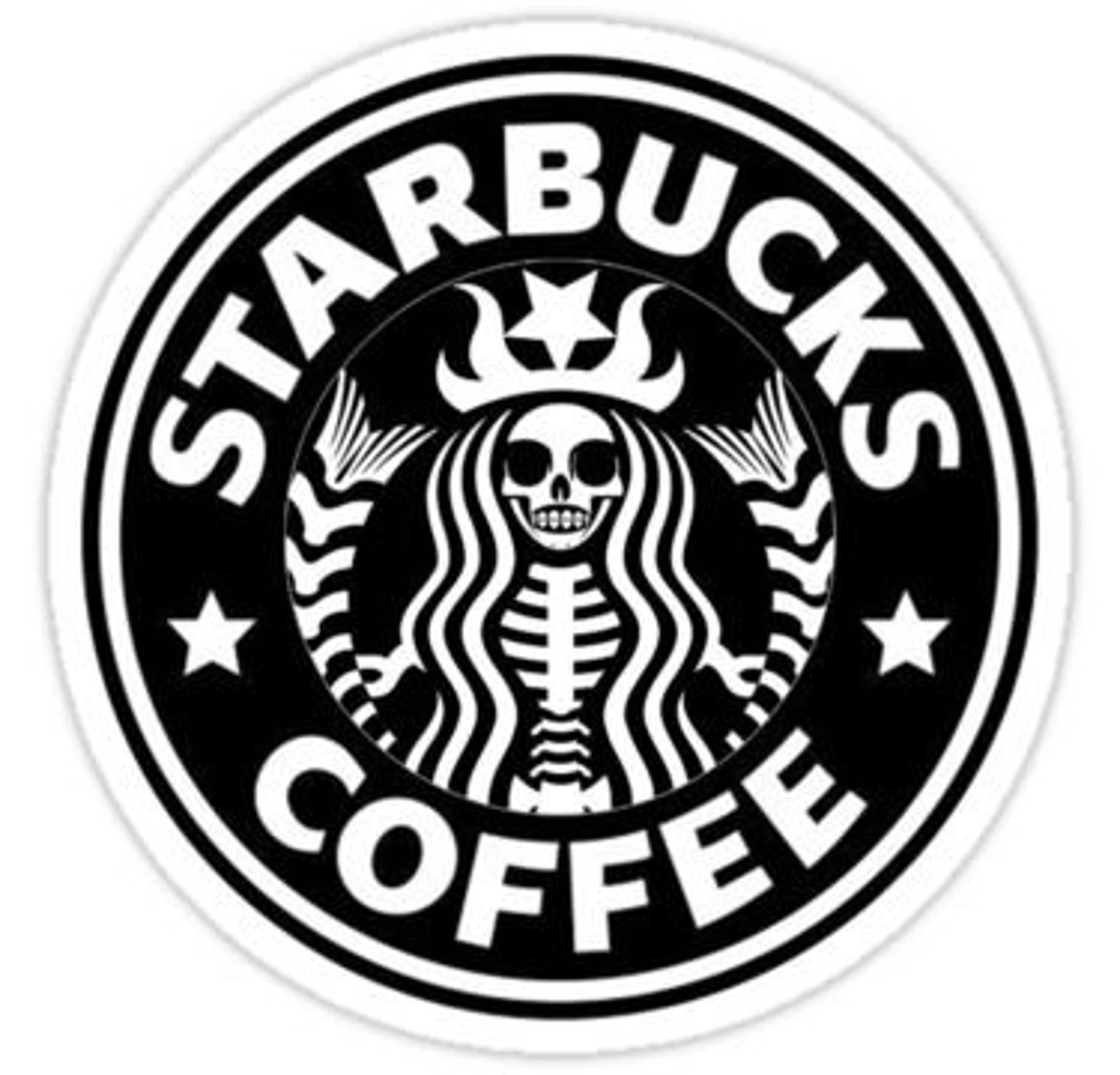Starbucks Coffee Decal Mermaid Skull Coffee Decal Goth Style - Etsy Israel