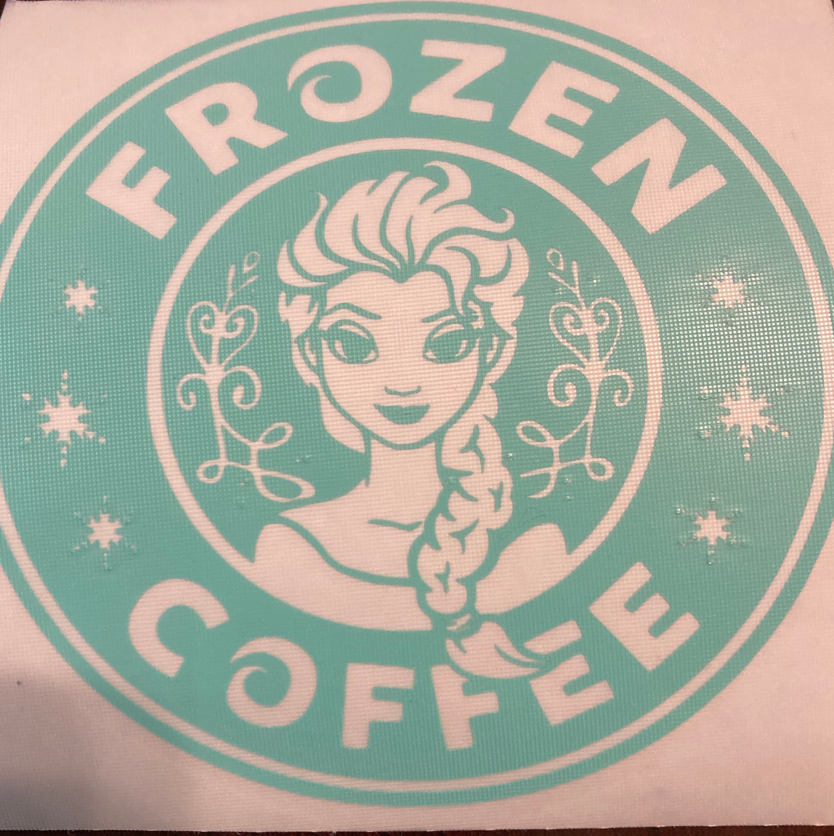 Calcomanía de café congelada, calcomanía de café Elsa, calcomanía ...