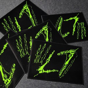 L7 Skeleton Hands, Glossy Vinyl Decal / Sticker 5.5 X 4.0in Vintage ...