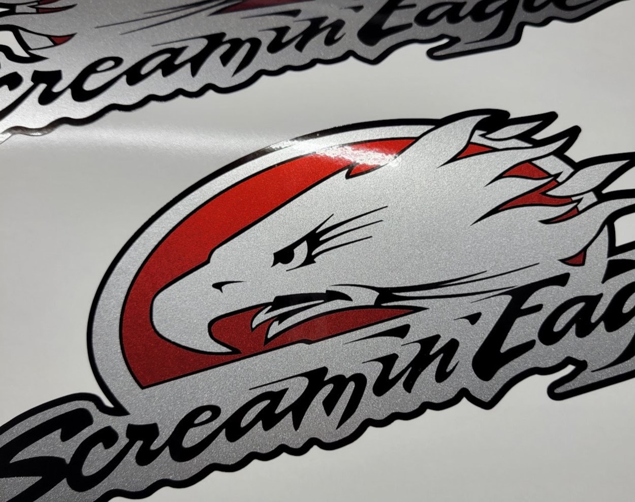 Harley Davidson Screamin' Eagle Decal / Sticker Set, SILVER-BURGUNDY ...