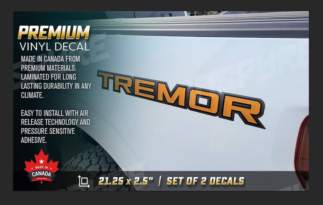 Ford F-150 TREMOR Custom ORANGE / GRAY off Road Decals / Stickers Truck ...