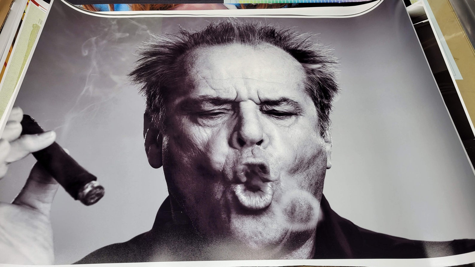 Jack Nicholson Smoking a Cigar, Smoke Ring Poster 24 X 36in Made in ...