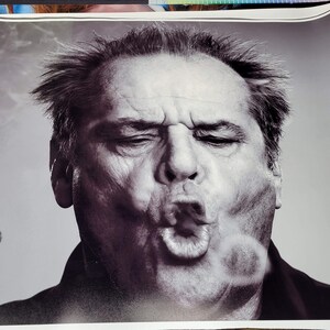 Jack Nicholson Smoking a Cigar, Smoke Ring Poster 24 X 36in Made in ...