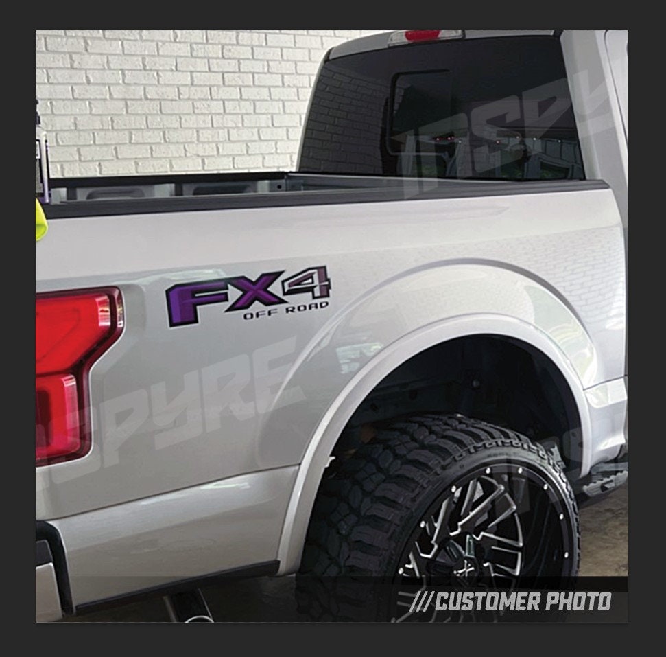 Ford F-150 Custom PURPLE FX-4 FX4 off Road Decals / Stickers Truck Box ...