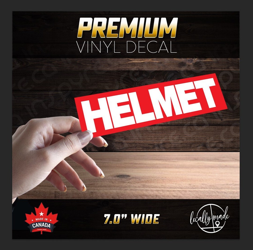 HELMET Red/no Outine Glossy Vinyl Decal / Sticker 7.0in Logo USA ...