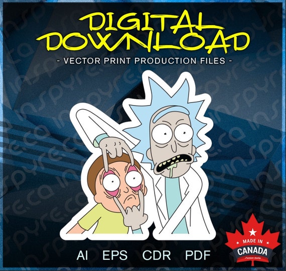 Rick and Morty Vector File Ai / Cdr / Pdf / Eps Print | Etsy