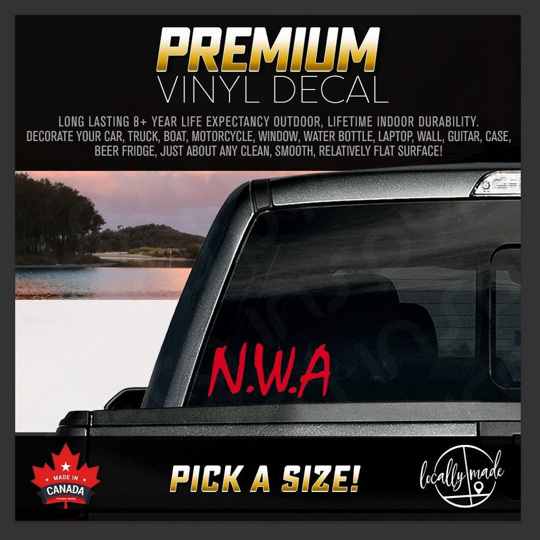 NWA Die Cut Vinyl Decal / Sticker 5 30in Any Size, Any Color N.W.A ...