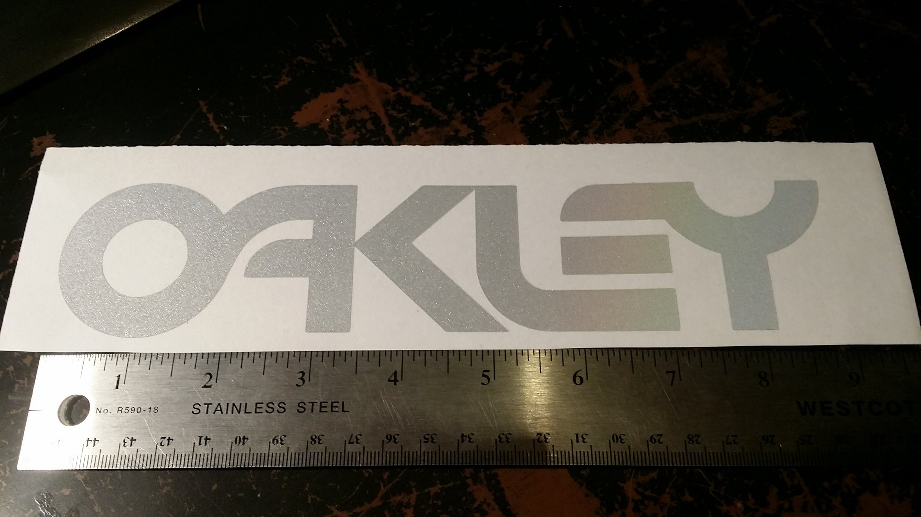 Oakley Vintage Reflective Decal / Sticker 9.0in BMX MX Moto - Etsy