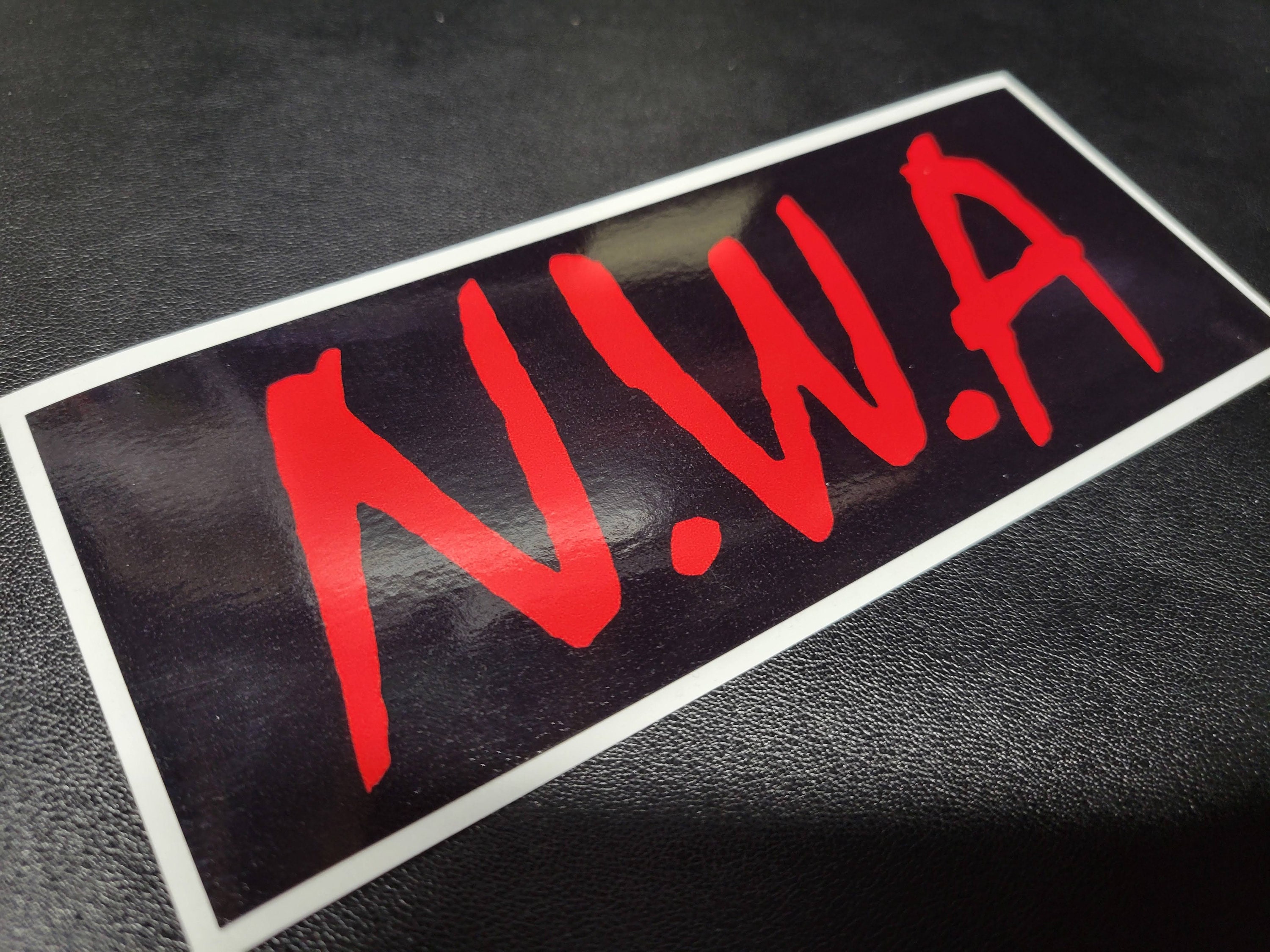 N.W.A Premium Glossy Black / Red Vinyl Decal / Sticker 6.0 X 2.4in Old ...