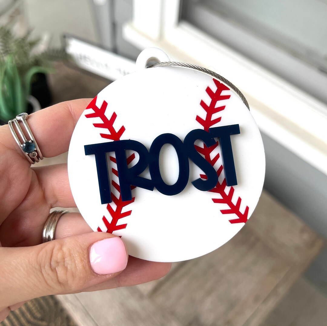 Baseball Bag Tag for Kids Custom Name Baseball Keychain for Baseball ...