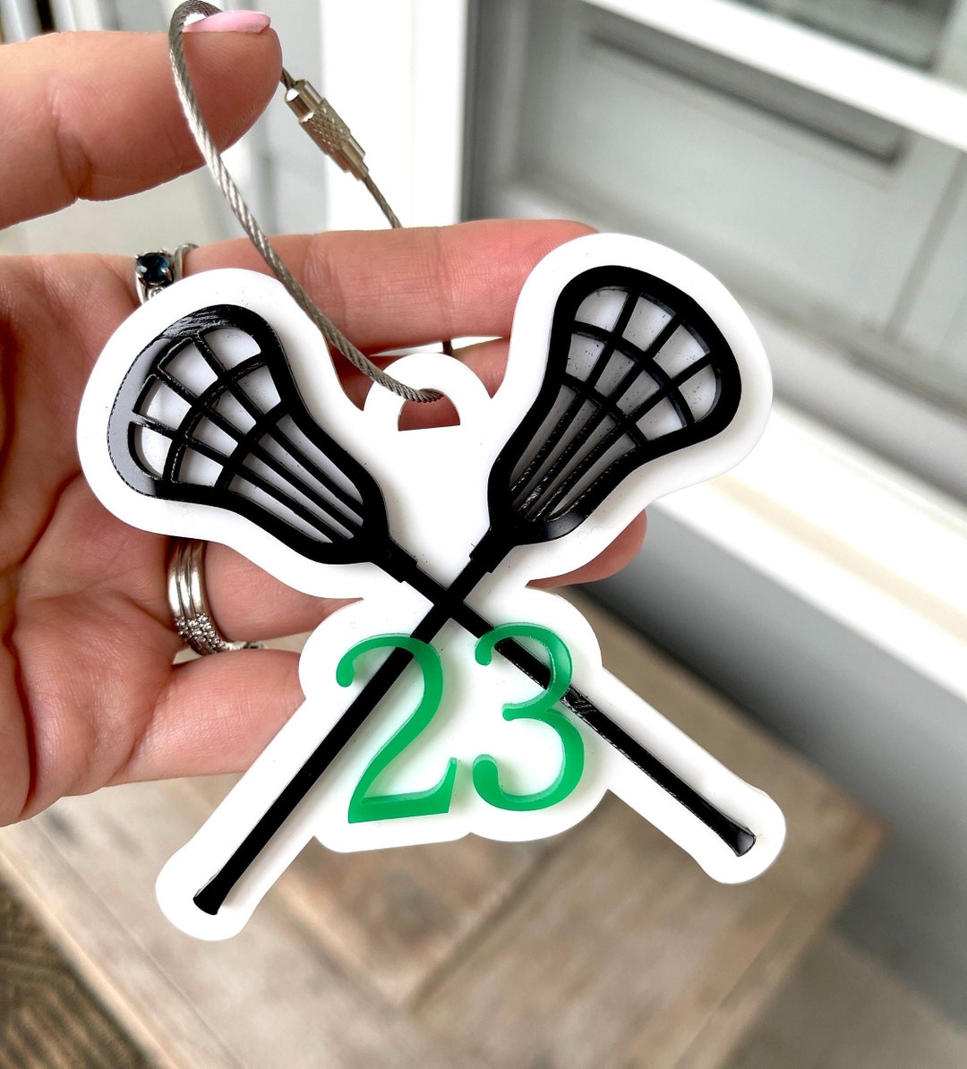 Lacrosse Bag Tag for Kids Custom Name Lacrosse Keychain Lacrosse Team ...
