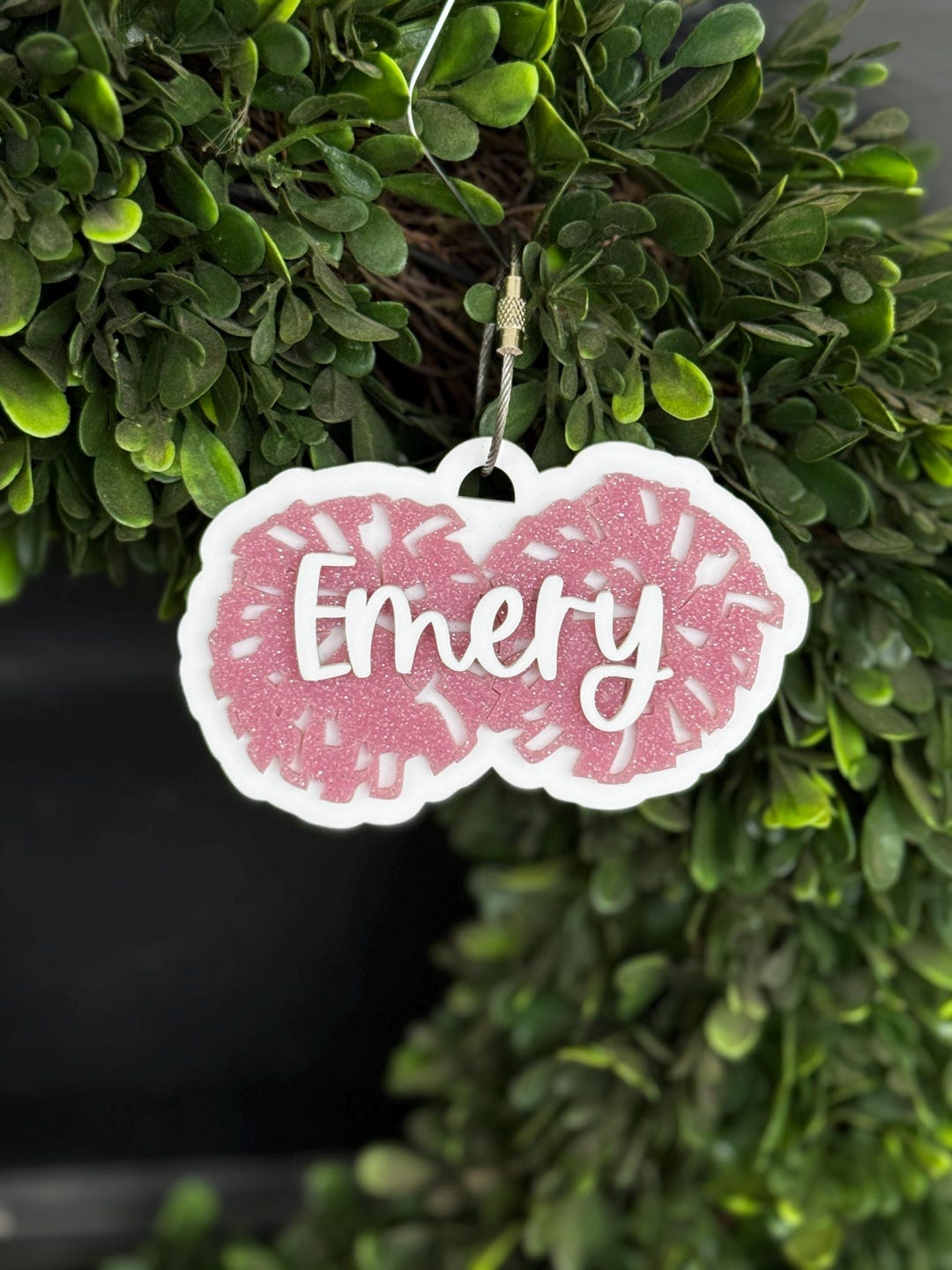 Poms Bag Tag for Kids Custom Name Poms Keychain Personalized Poms Team ...