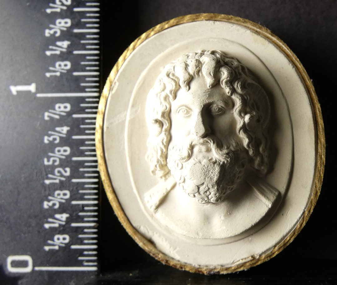 Antique Grand Tour Circa 1820 Plaster Intaglio Cameo 36 Shows Jupiter ...