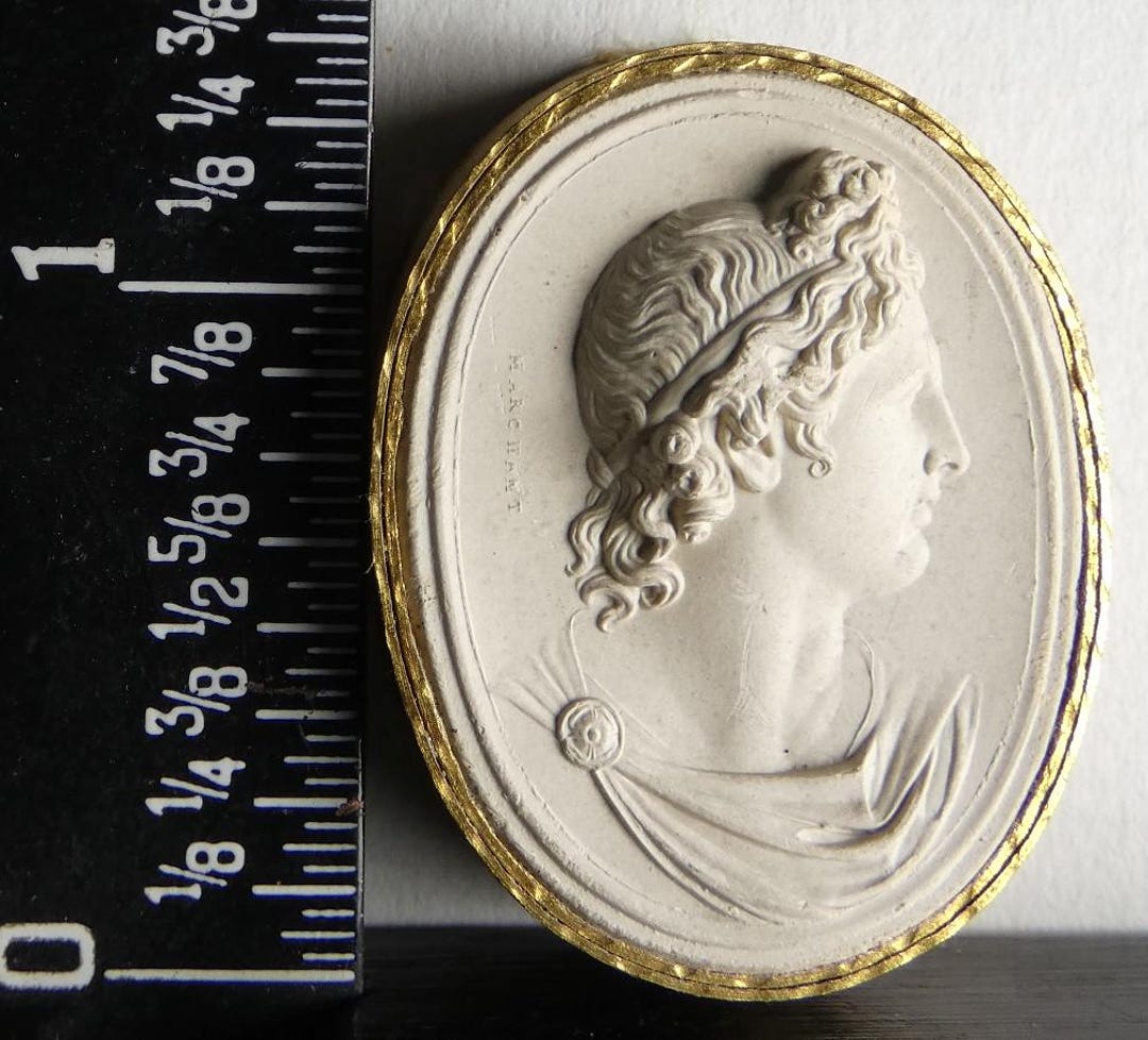 Antique Grand Tour Circa 1830 Plaster Intaglio Cameo 122 Shows Apollo - Etsy