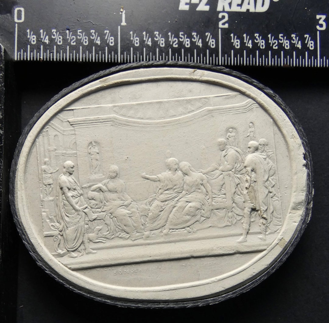 Antique Grand Tour Circa 1840 Plaster Intaglio Cameoo 199 by Liberotti ...