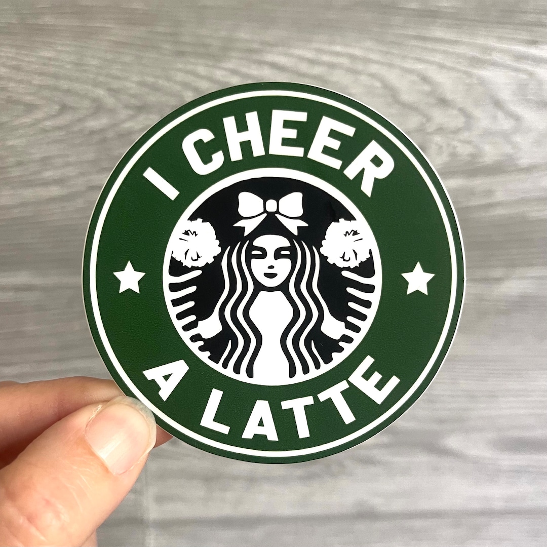 Cheer Sticker, I Cheer a Latte, Water Bottle Sticker - Etsy