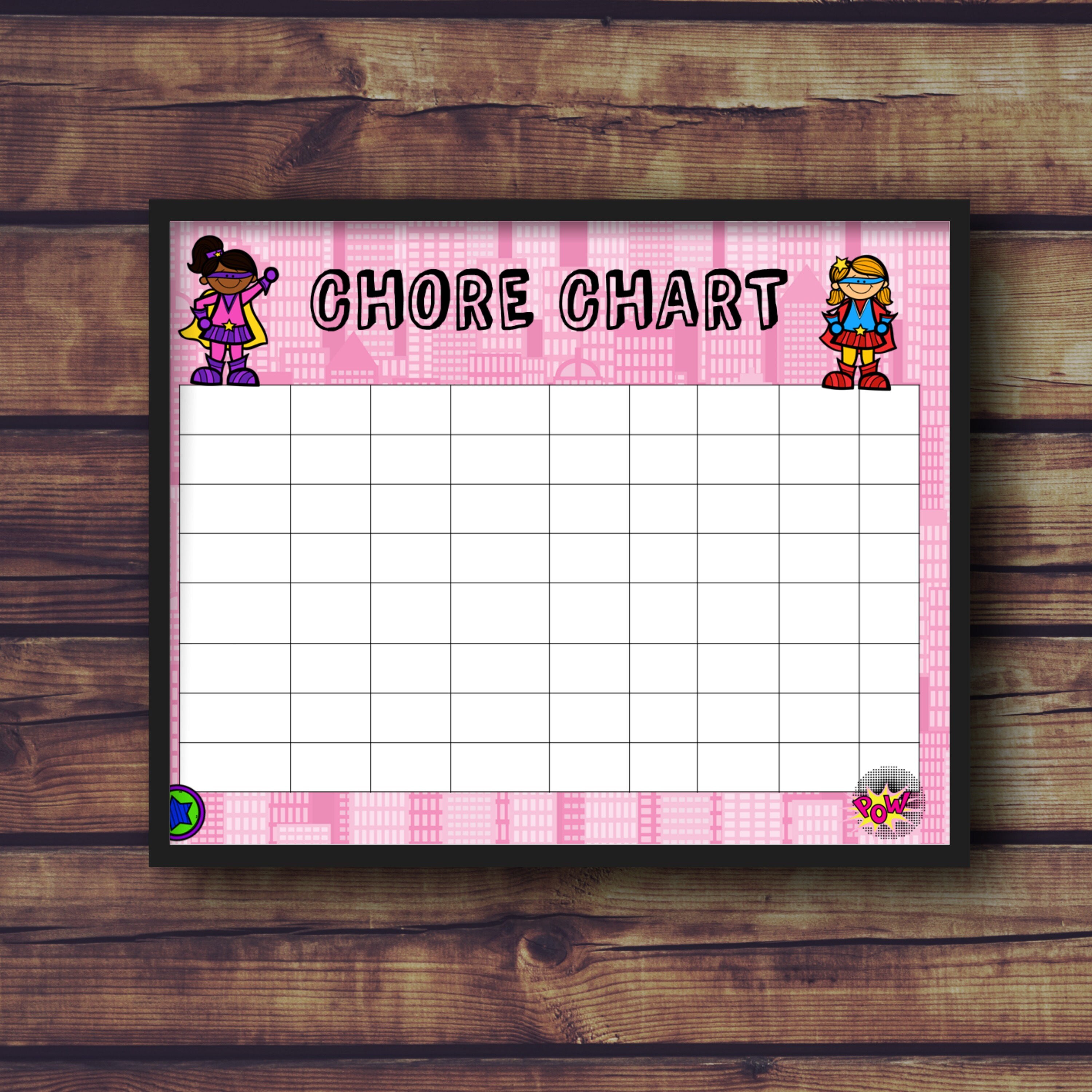 Editable Chore Chart Digital Kids - Etsy
