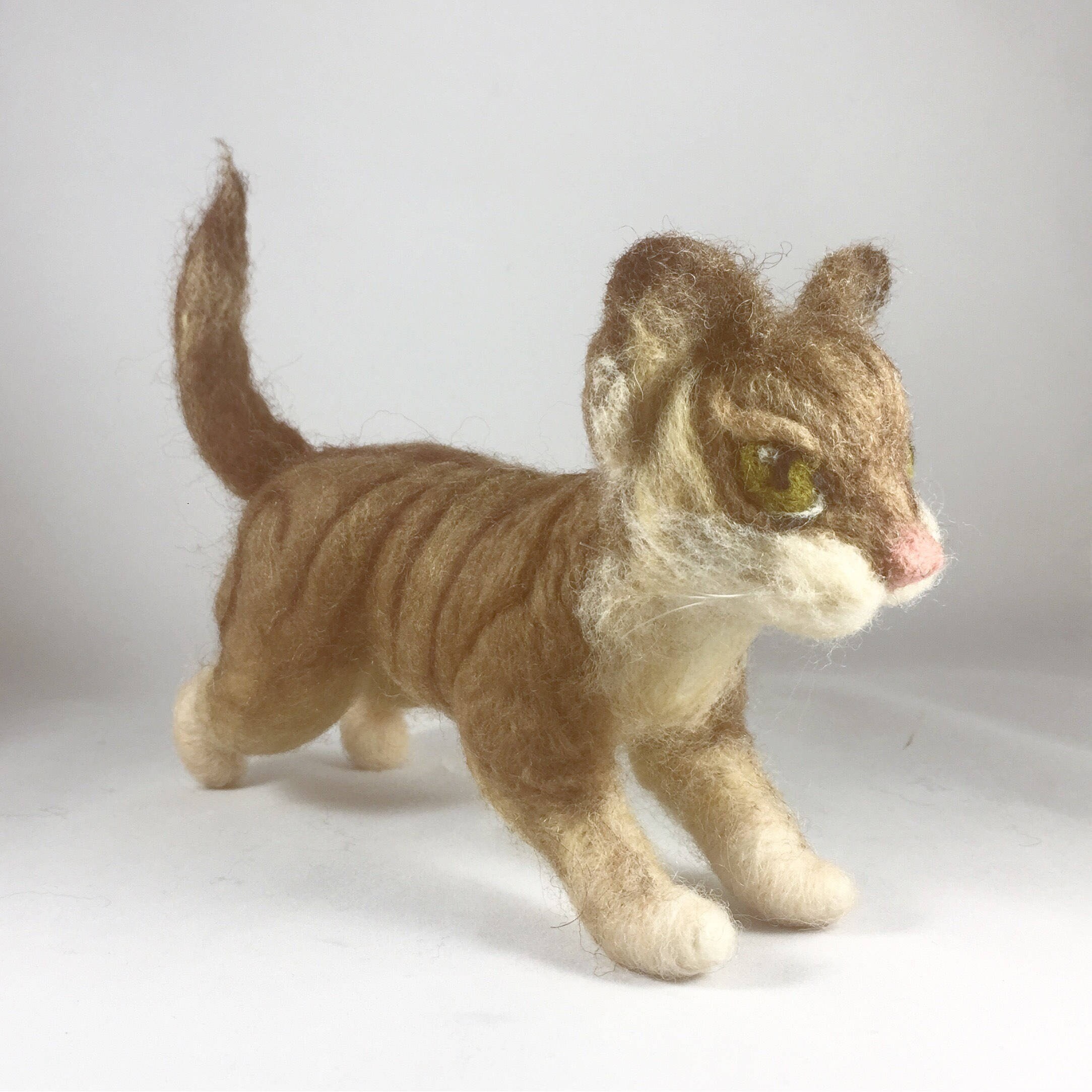 Cat Realistic Needle Felted Handmade Miniature Kitten Pet - Etsy