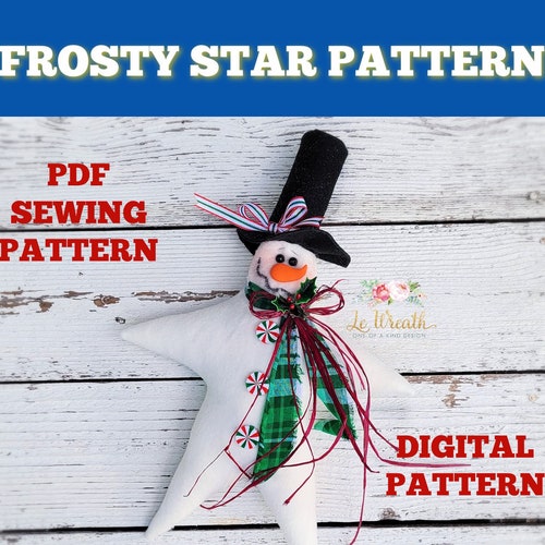 Snowman E-pattern Sewing Snowman Doll Pattern PDF Winter - Etsy