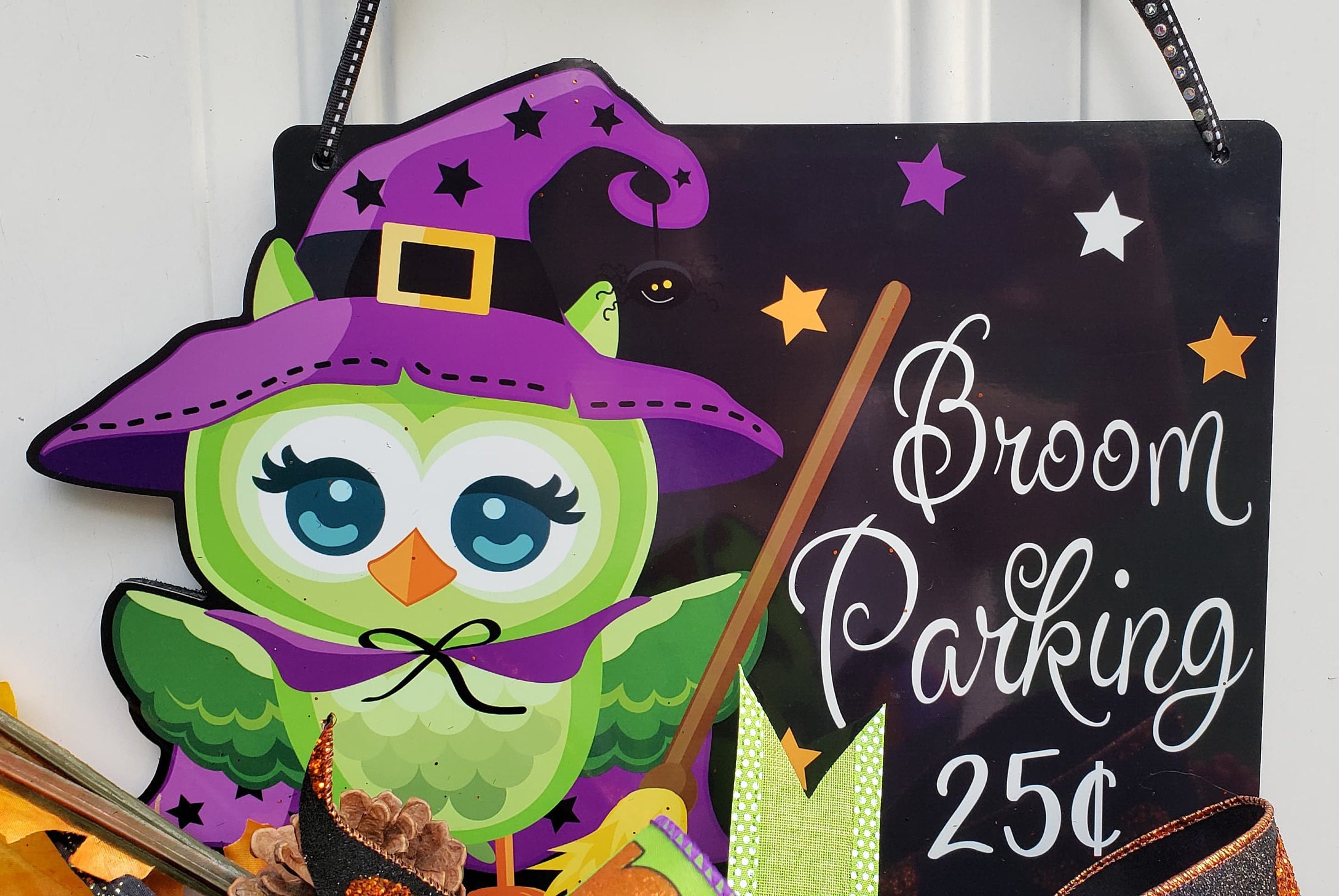 Happy Halloween Door Decor Owl Wreath for Front Door | Etsy