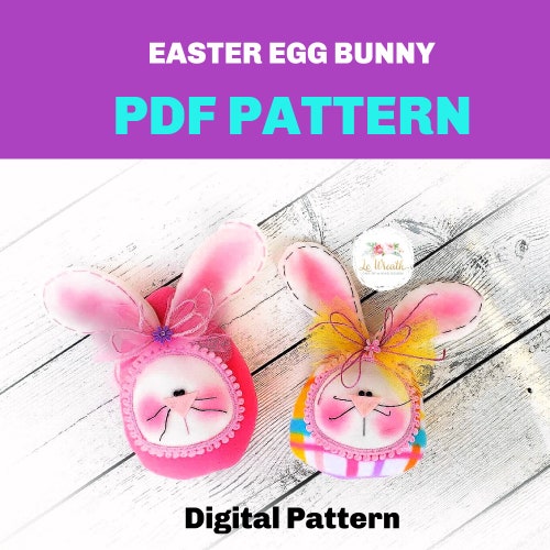 Easter Egg Bunny Digital Pattern Easter Bunny Pattern Ester - Etsy