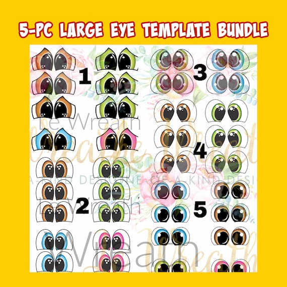 Large Downloadable Eye Template Bundle 5pc Digital Eye - Etsy Canada