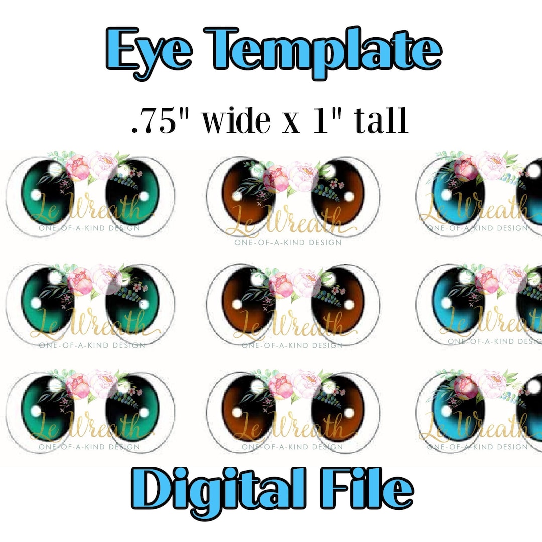 Downloadable Eye Template, Digital Eye Template, DIY Eye Template ...