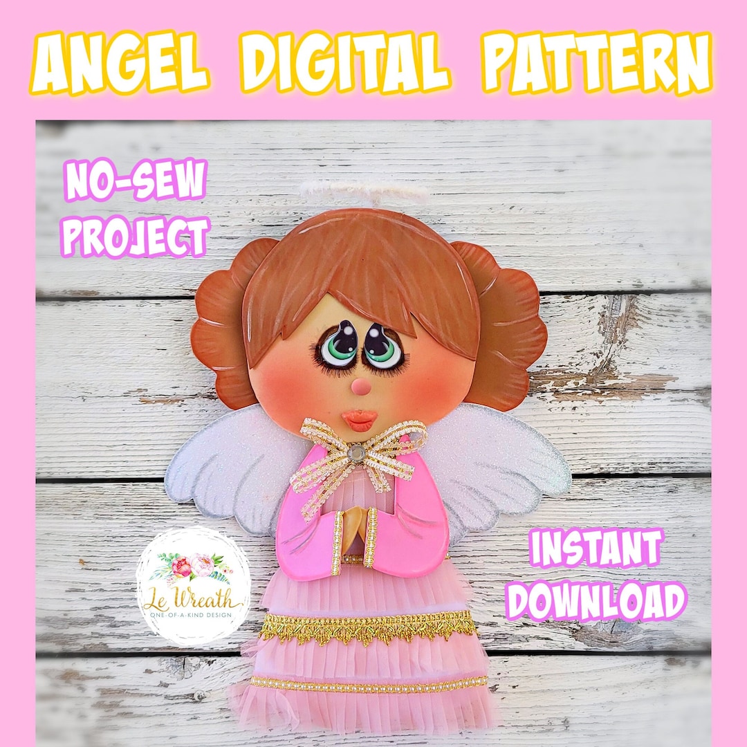 Angel No Sew PDF Pattern, Angel Doll E- Pattern, Angel DIY, Holiday ...