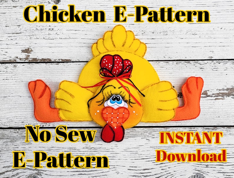 No Sew Chicken E-pattern Chicken PDF Pattern Chicken | Etsy