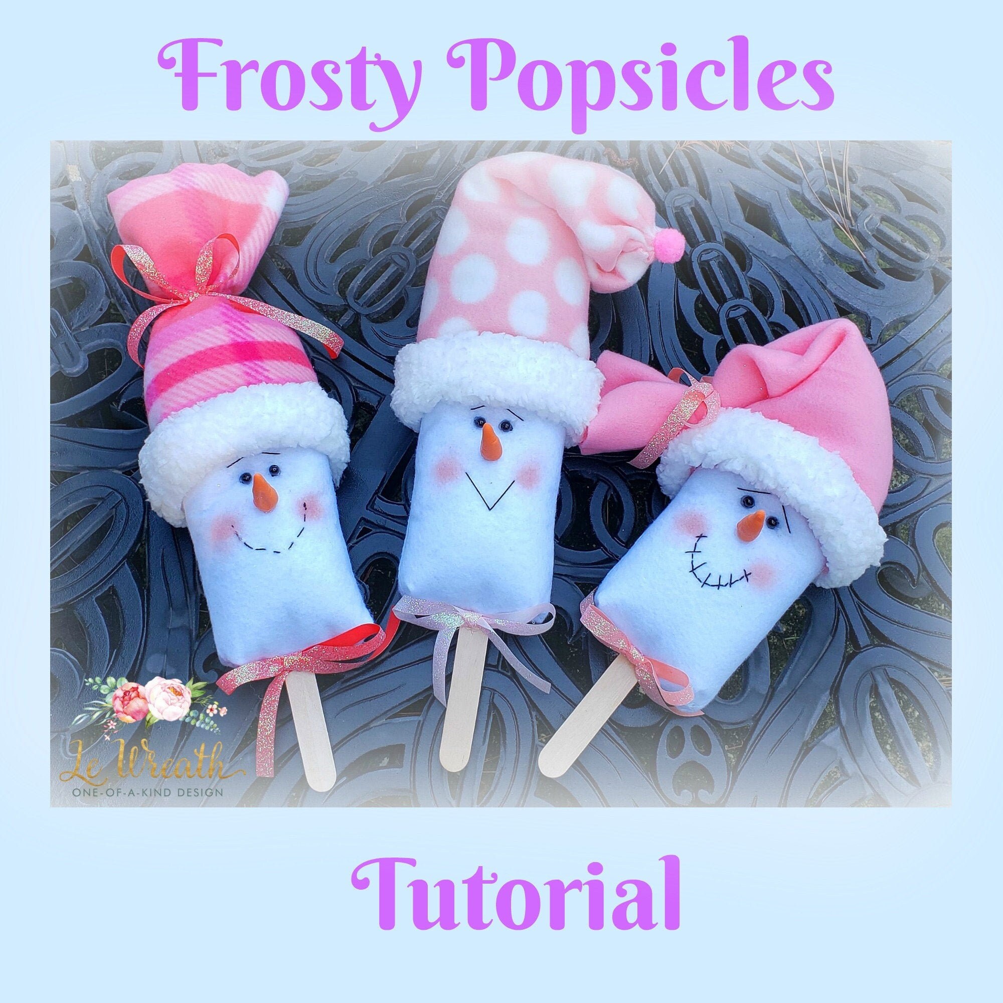 Frosty Popsicle DIY, Frosty Snowman Popsicle Tutorial, Christmas Decor ...