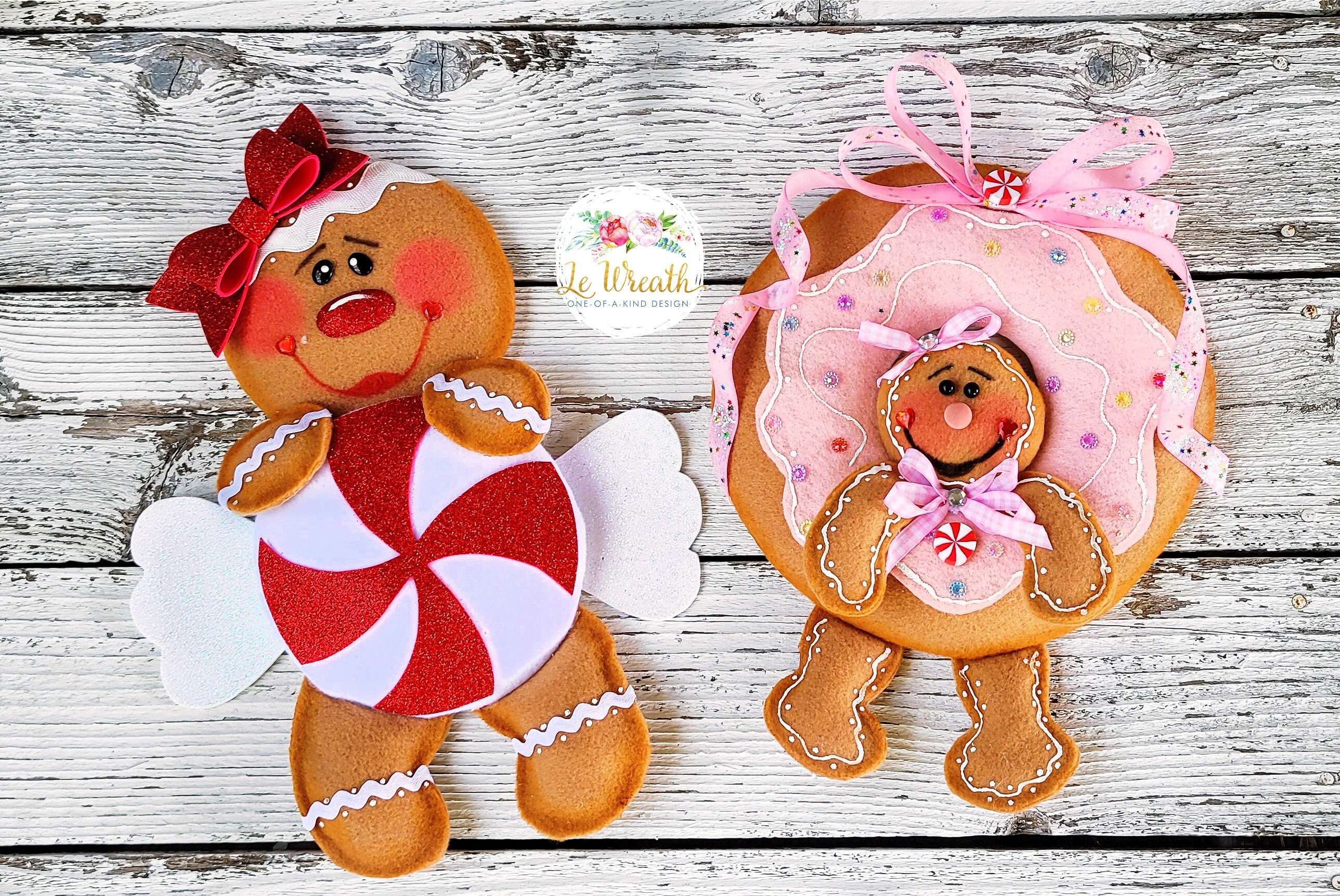 3 No-sew Gingerbread Designs Tutorial, Gingerbread DIY, Gingerbread ...