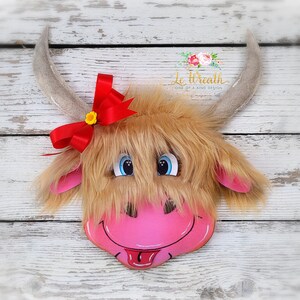 Highland Cow Tutorial, Cow Head DIY, Cow Wreath Attachment, No Sew Cow ...