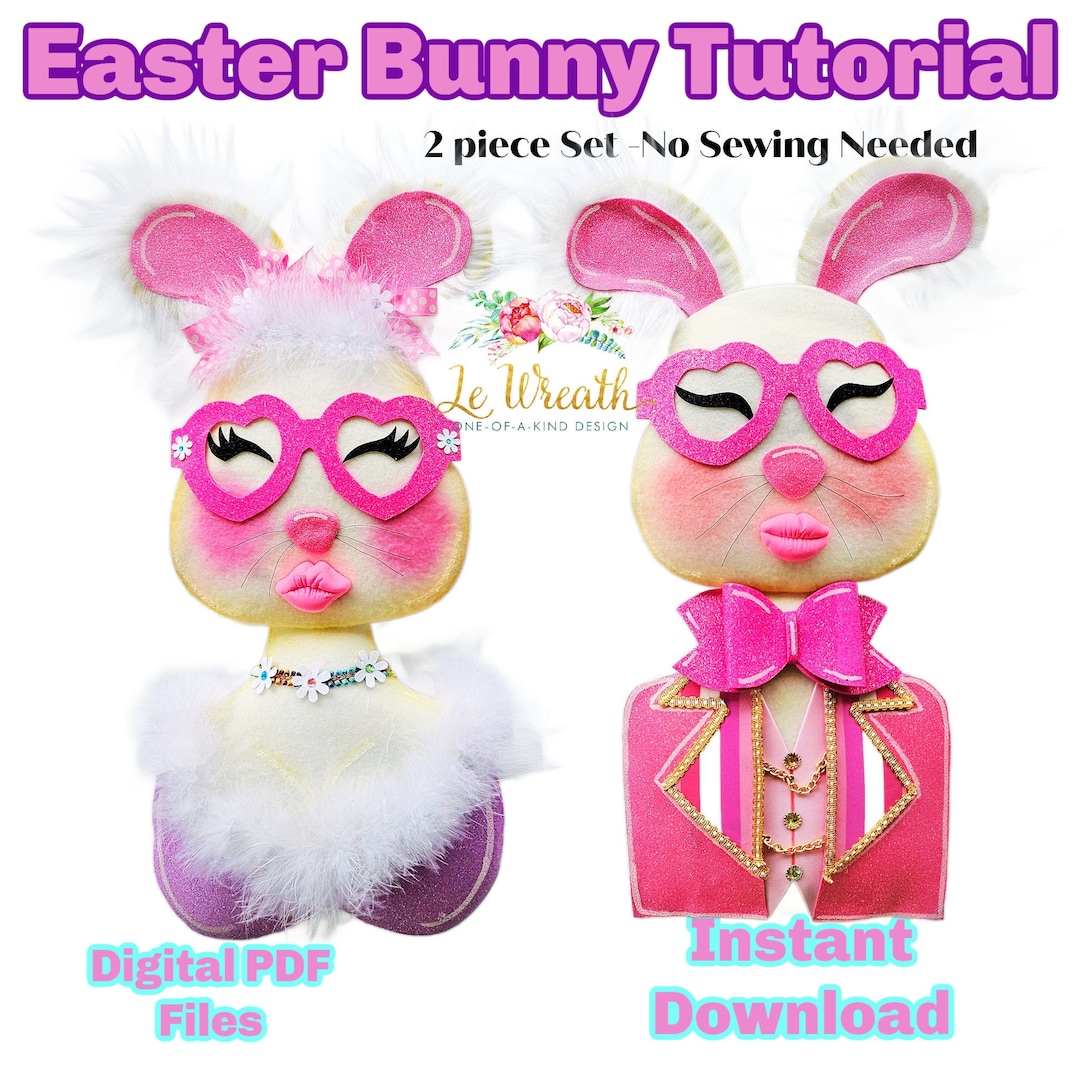 Easter Bunny Set Tutorial, Bunny DIY Video, Easter Bunny Instructional ...