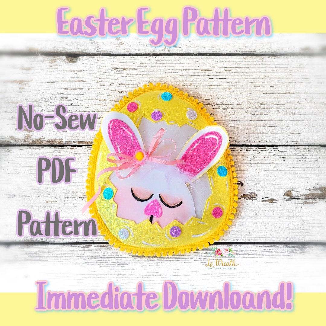 Easter Egg Digital Pattern, Easter Bunny E-pattern, Easter Bunny ...