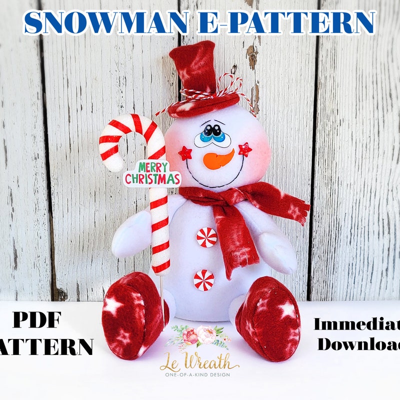 Snowman Sewing Pattern - Etsy