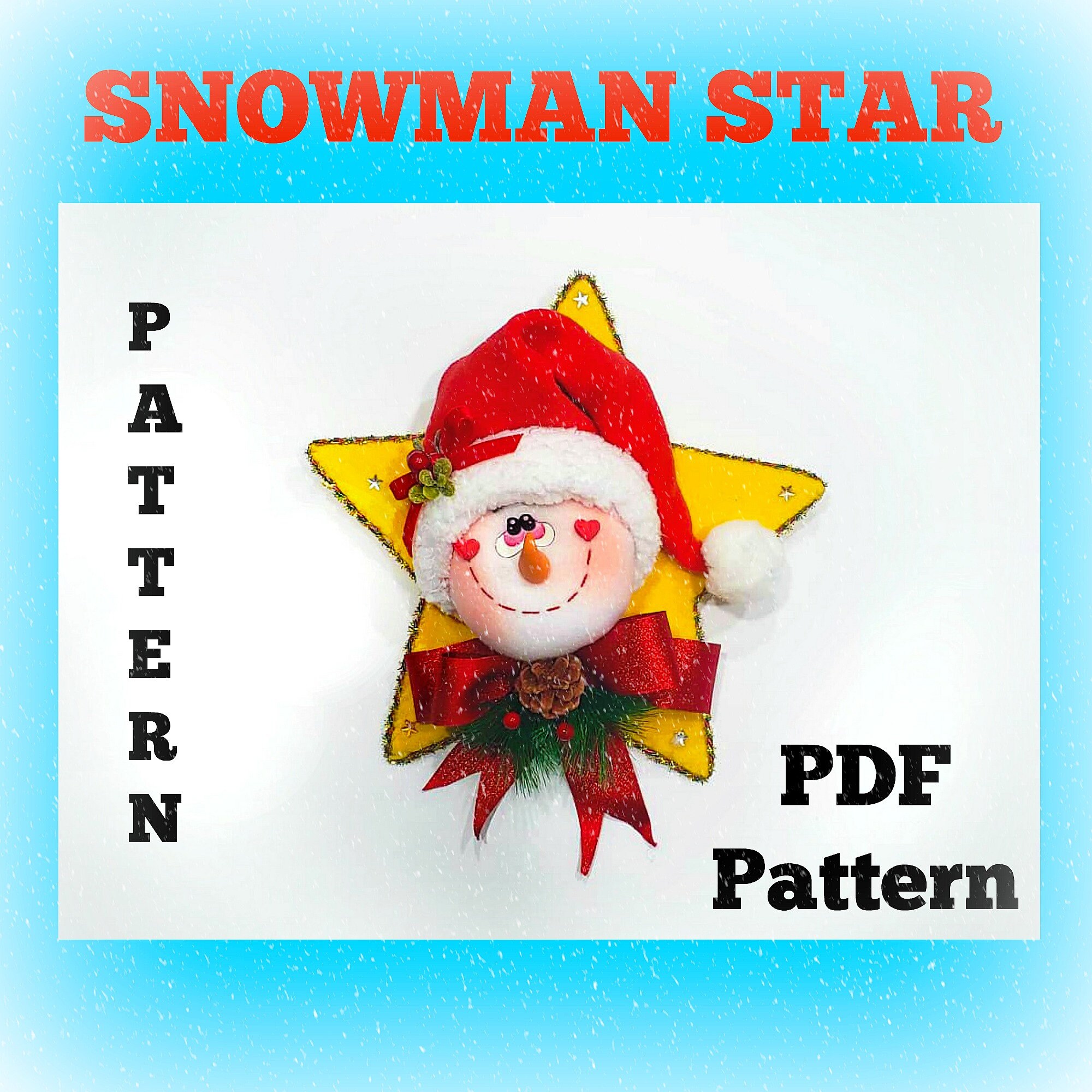 Frosty Snowman Star Digital Pattern - Etsy