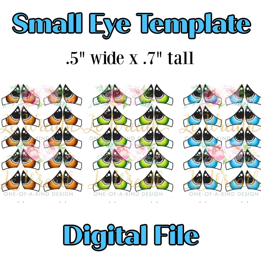 Small Downloadable Eye Template, Digital Eye Template, DIY Eye Template ...