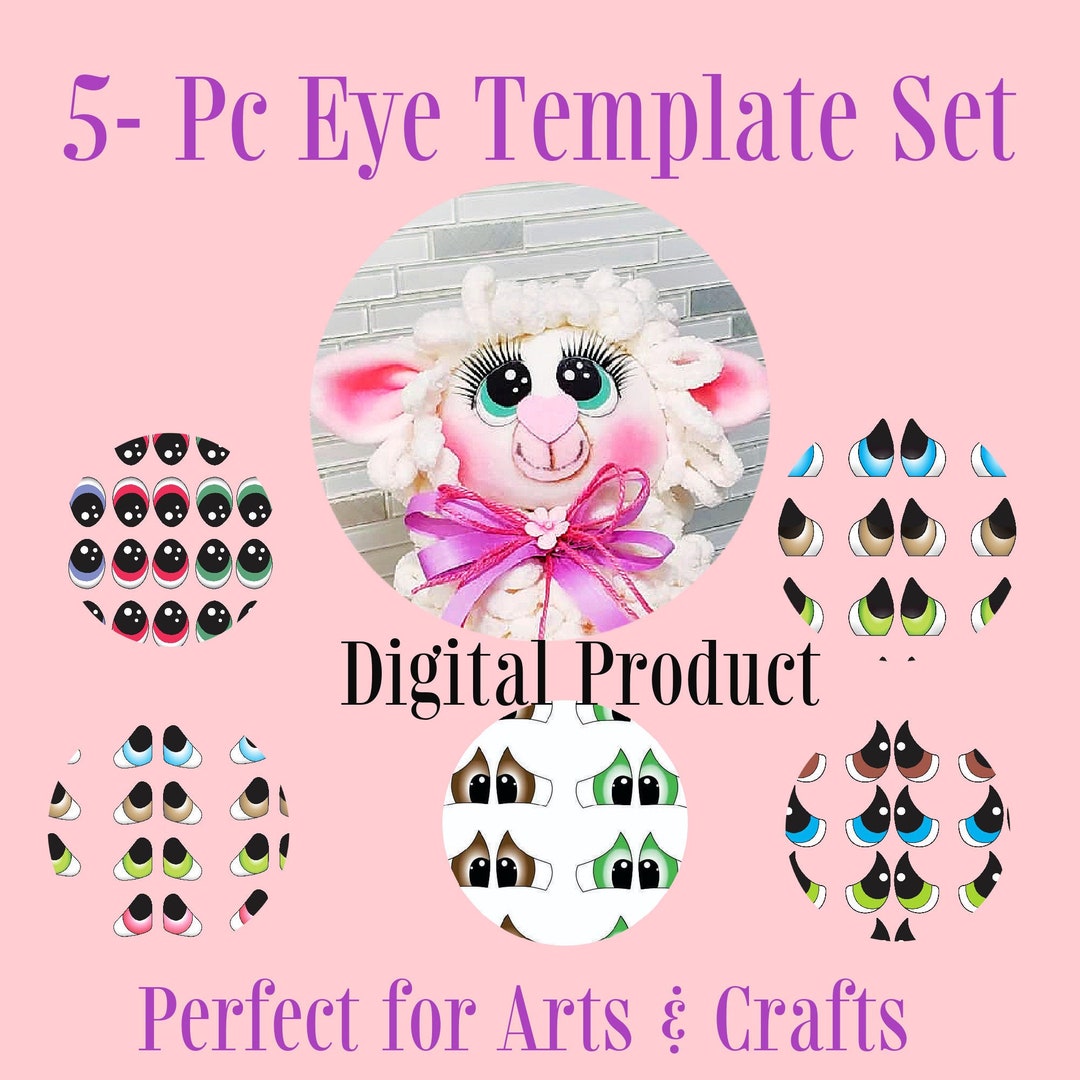 5 - Piece Eye Templates to Use on Arts & Crafts - Etsy