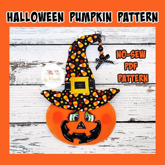 No Sew Halloween Pumpkin PDF Pattern Pumpkin With Hat - Etsy