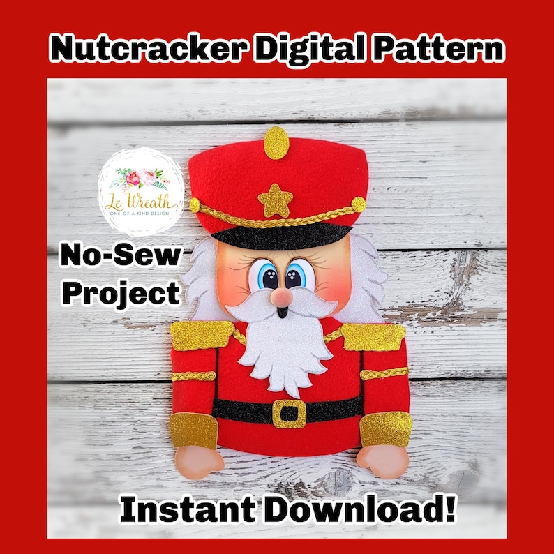 Nutcracker No Sew PDF Pattern Nutcracker E Pattern - Etsy