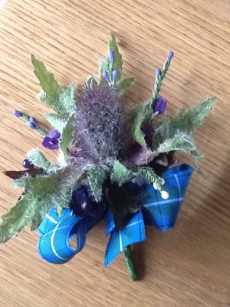 Scottish Thistle Buttonhole - Etsy