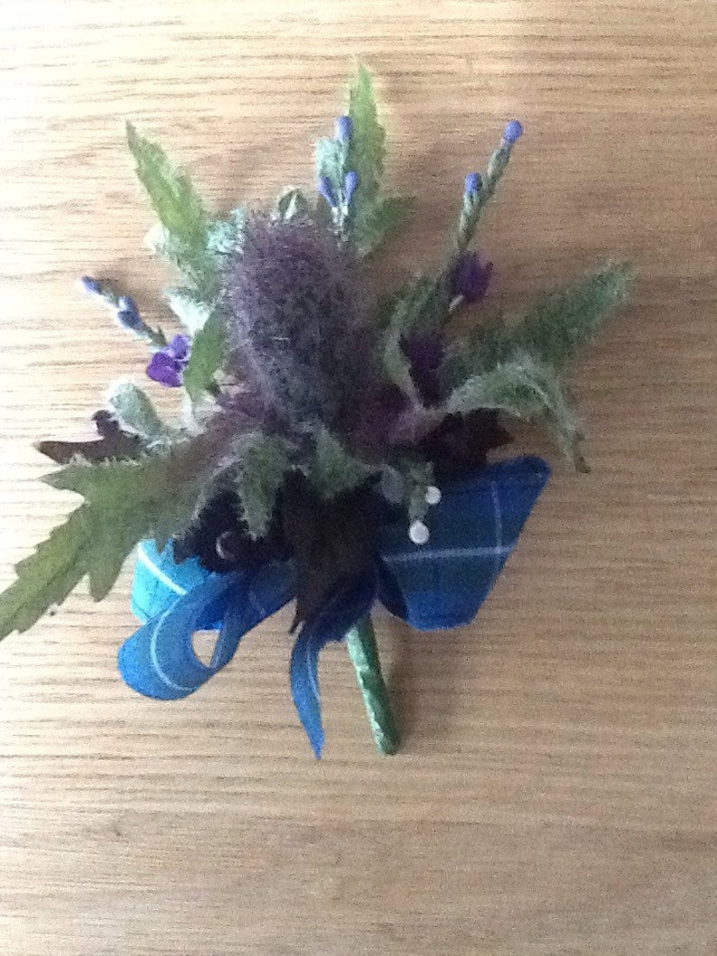 Scottish Thistle Buttonhole - Etsy