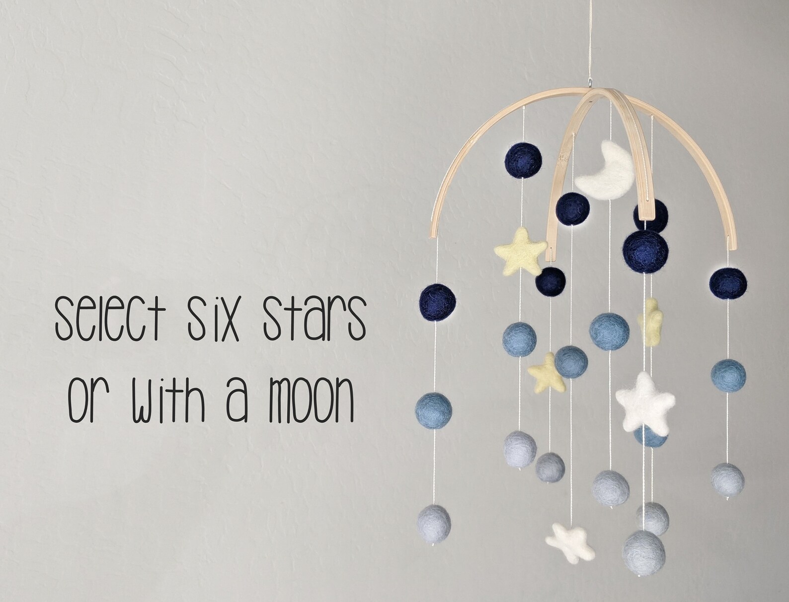 Baby Mobile : Starry Night Baby Mobile in Blue Ombre Hues - Etsy