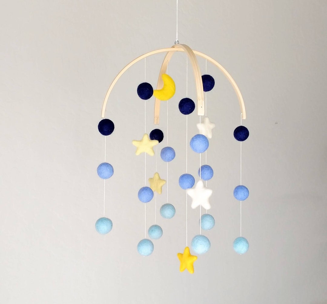Baby Mobile : Starry Night Baby Mobile in Bold Blue Ombre Hues - Etsy